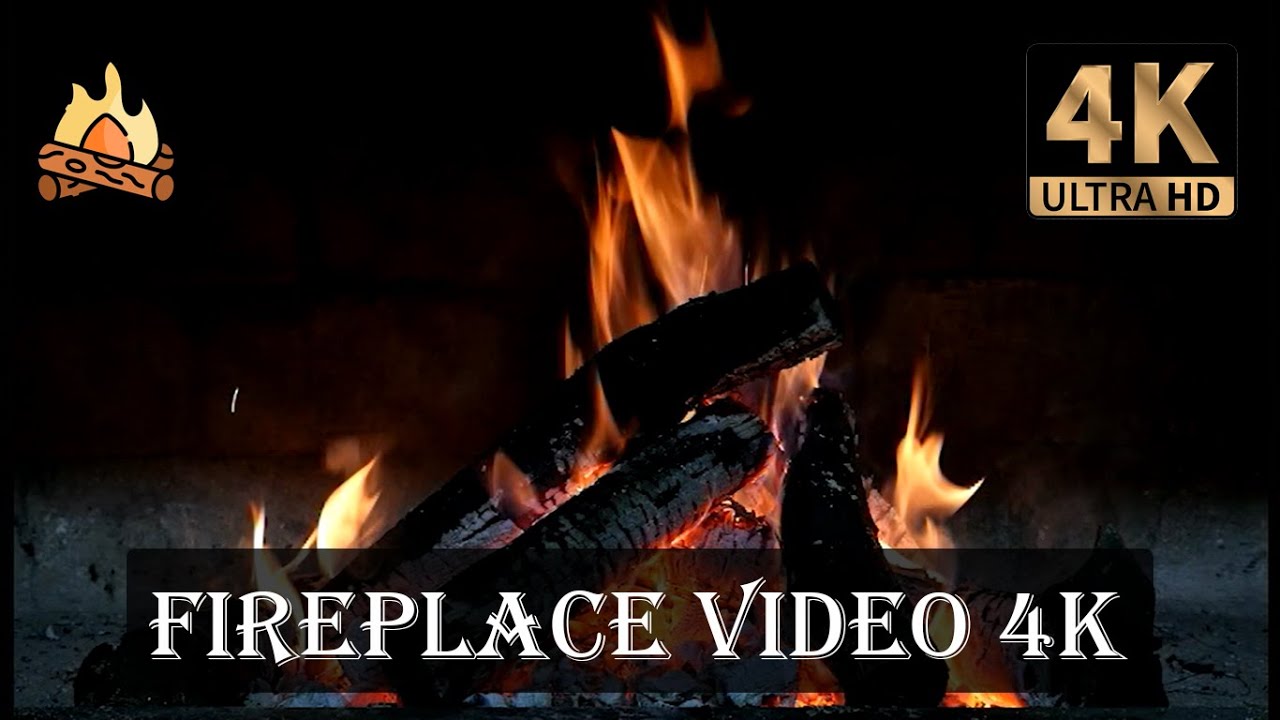 Fireplace Video 4K - Ambiance & Relaxing Fire Burning Video (30 Min ...