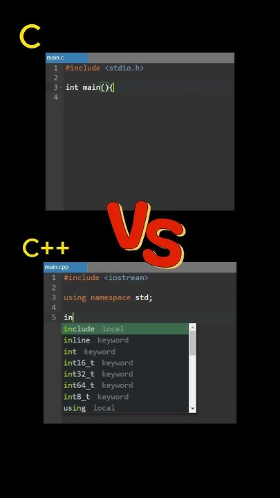 C vs C++ | #C #cpp #code #programm - YouTube