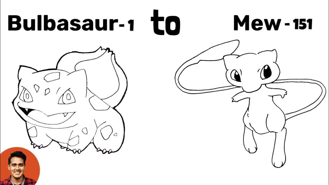 I Draw All 151 Pokemon From Generation 1 - YouTube