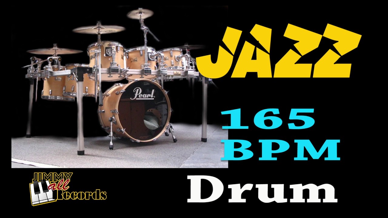 Jazz 165 bpm - Jazz Rhythm on Drums - YouTube
