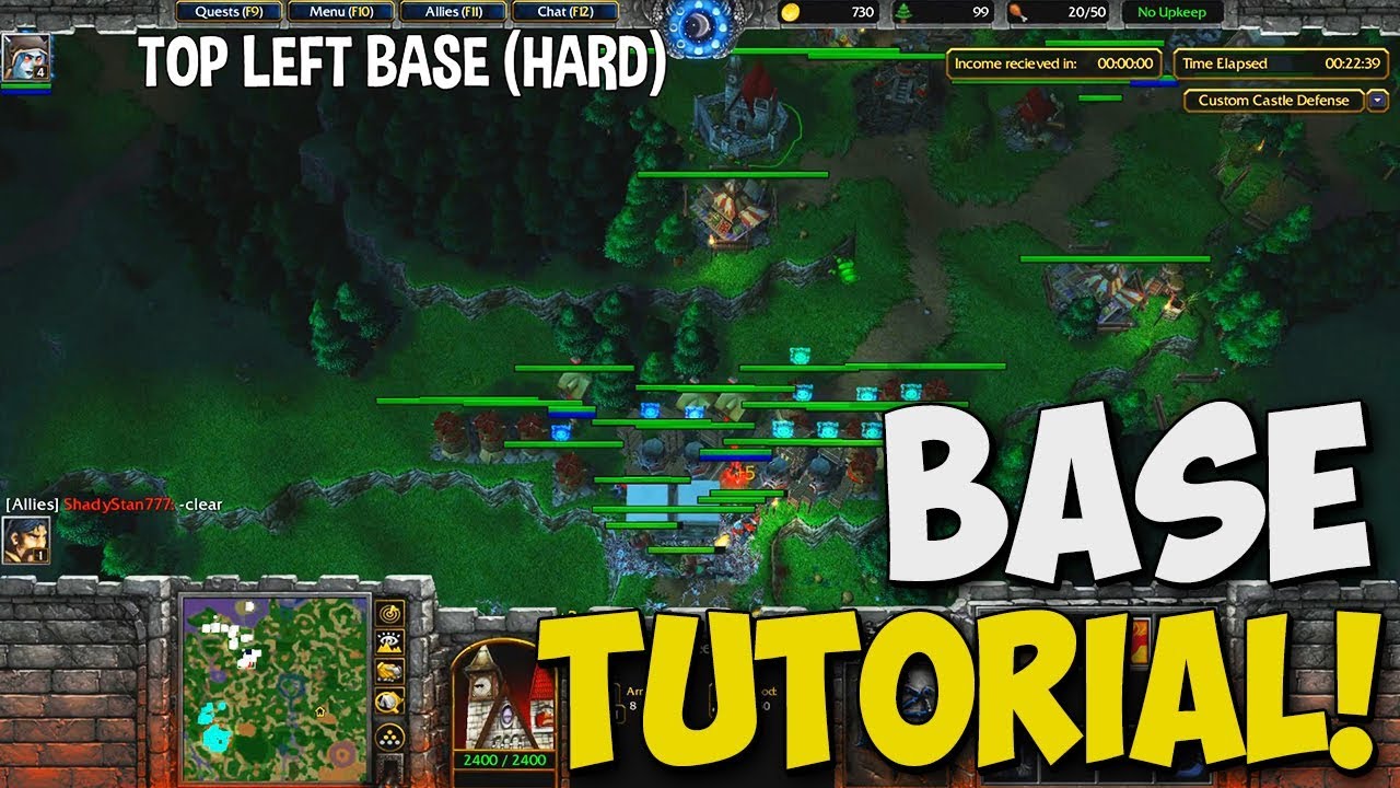 Warcraft 3 - Custom Castle Defense BASE Tutorials (5 BASES w ...