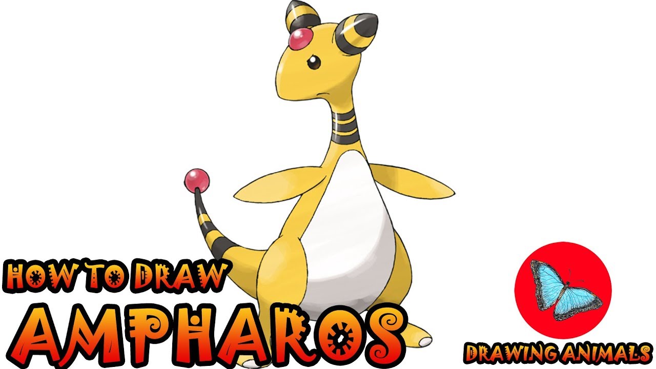 How To Draw Ampharos Pokemon | Drawing Animals - YouTube