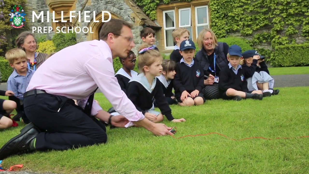 Millfield Prep Reception pupils fire rockets at Millfield - YouTube