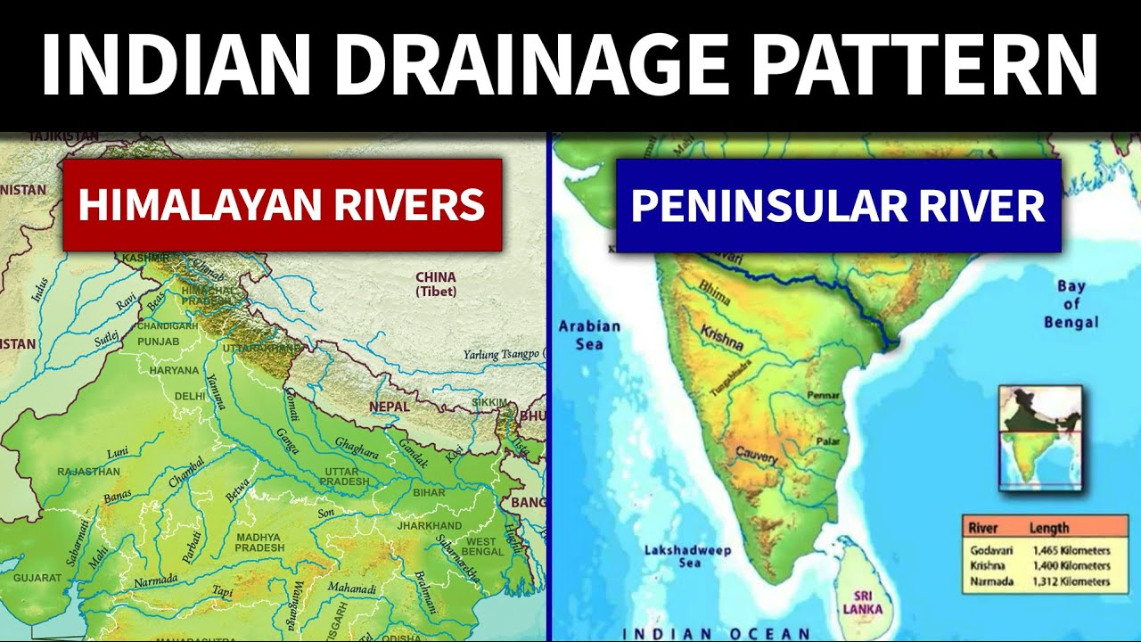 Drainage System Of Indian Rivers | Complete River System In India ...