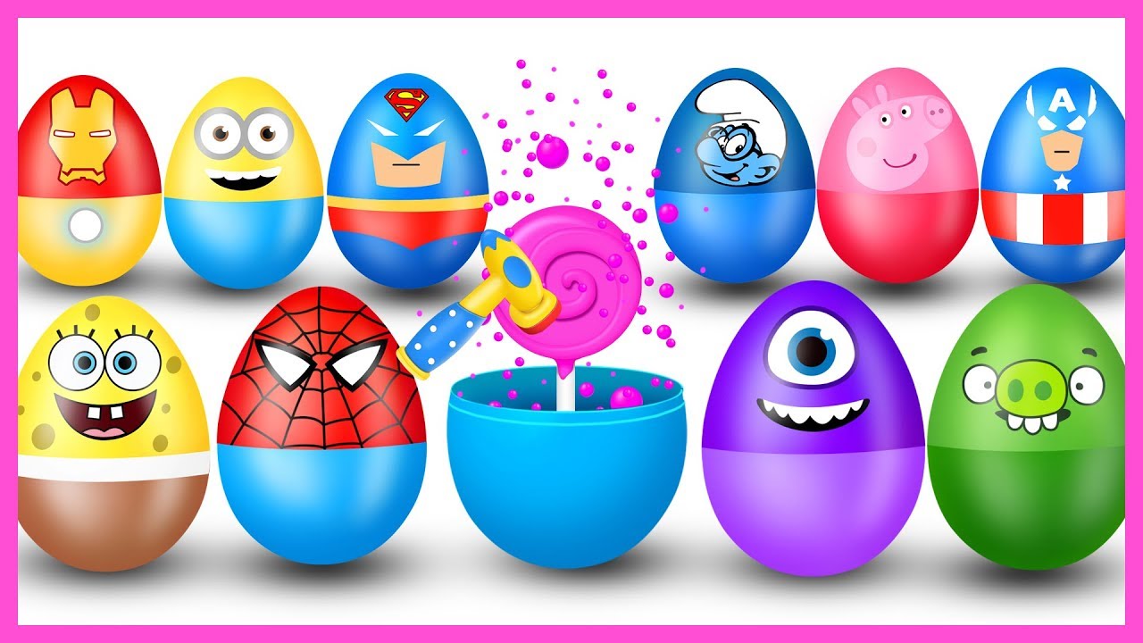 Learn Colors for children with Suprise Eggs and more | Colors ...