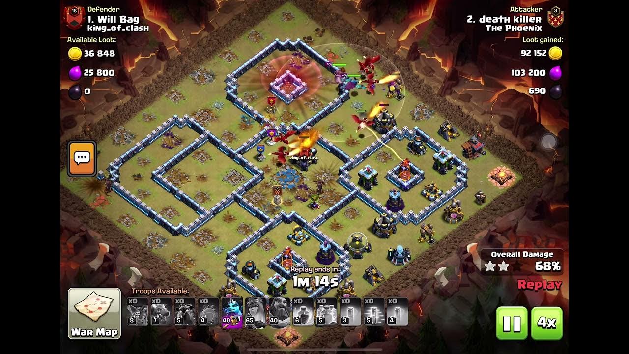 Tough 3 stars war attack th12 against th13| Feb 2025 |th12 vs th13 @clash of clans - YouTube