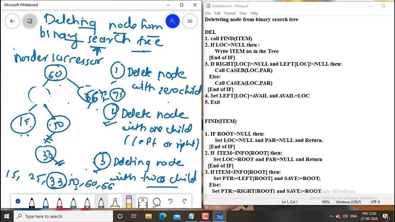 Data Structures Lecture 27: Deleting node from Binary Search tree - YouTube