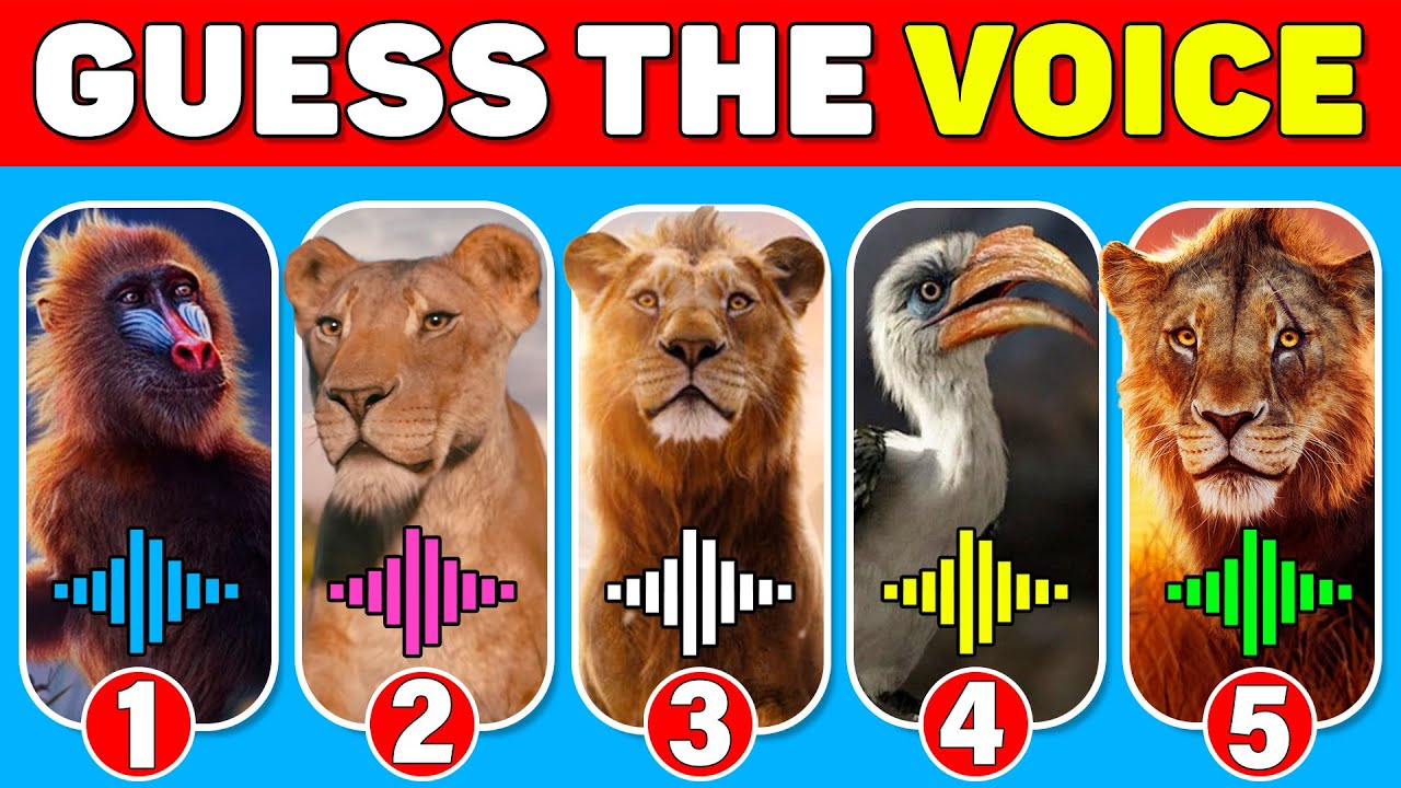 Guess the MUFASA THE LION KING Characters by Their Voice - Quiz for ...