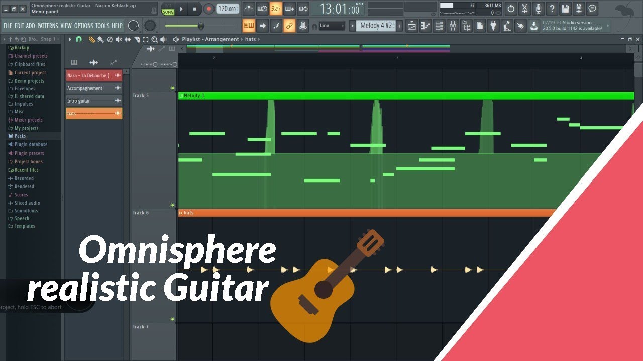 Free Omnisphere realistic Guitar - Naza x Keblack + FLP - YouTube