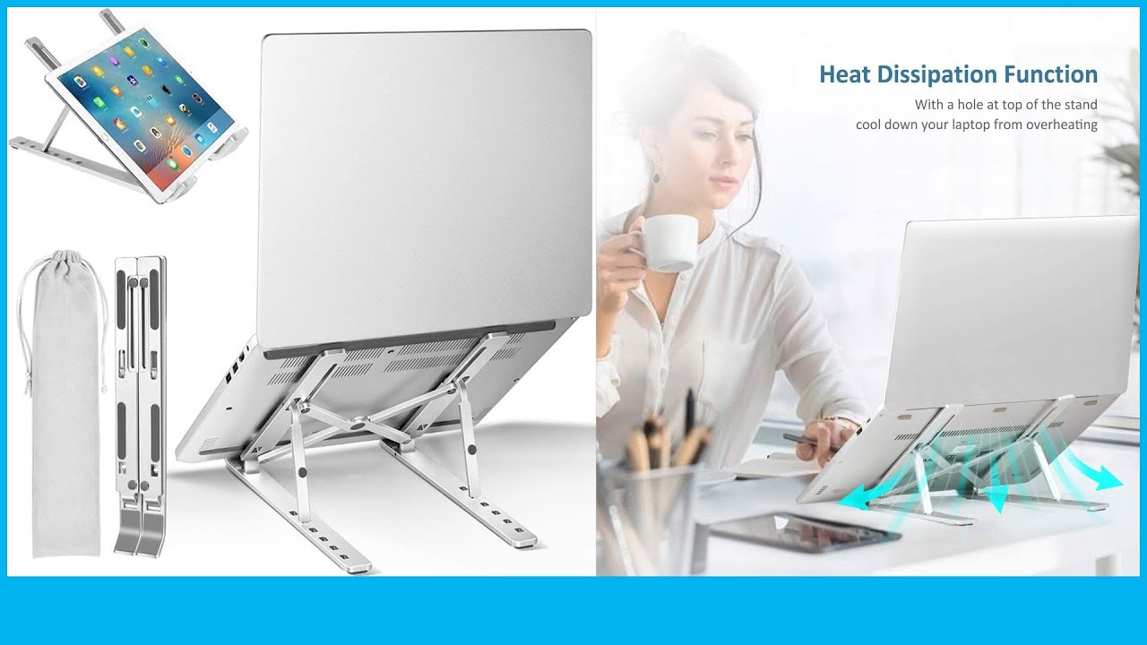Adjustable Foldable Laptop Stand Review 2021 | Aluminum Laptop Stand ...