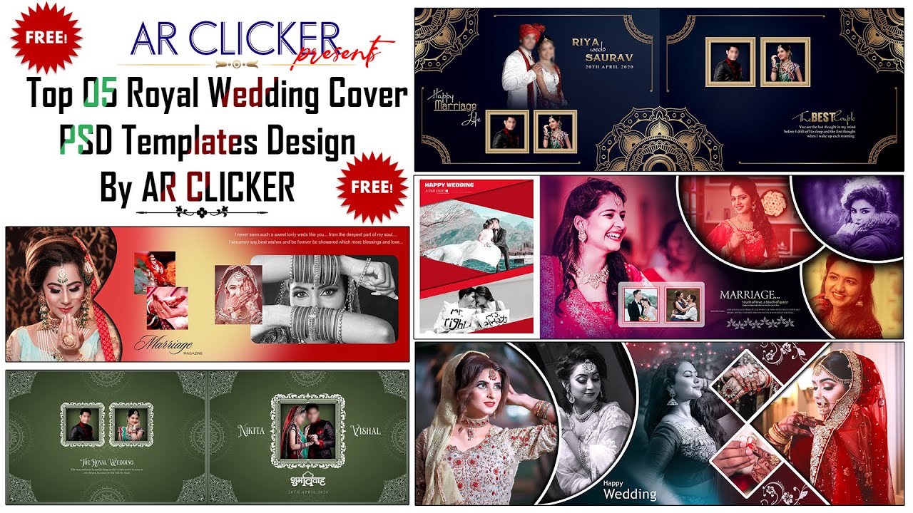 Top 05 Royal Wedding Cover PSD Templates | Design By AR CLICKER | 2020 ...