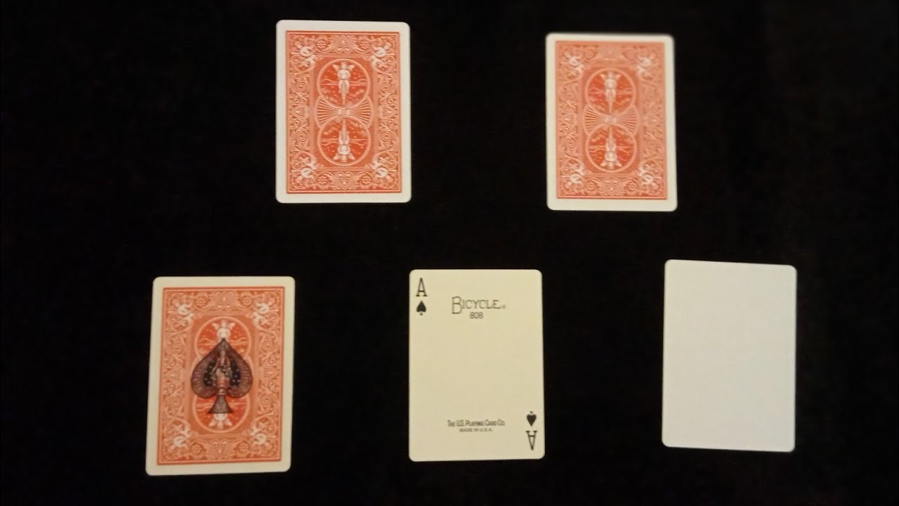 AMAZING MAGIC TRICK : ACE OF SPADES PRINTING ON BACK OF THE CARD ...