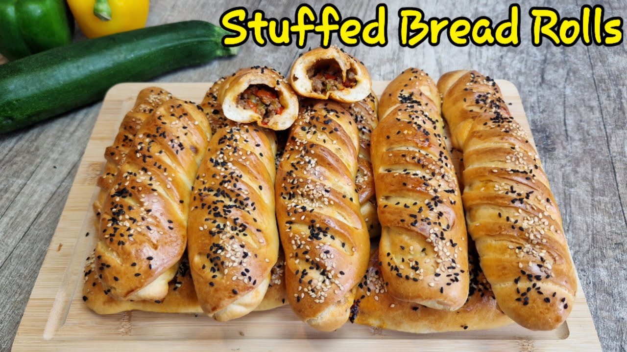 Tempting Stuffed Bread Rolls with Beef Filling - YouTube