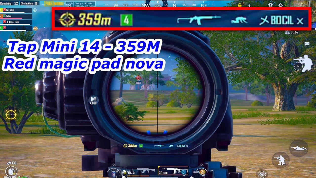 Trải nghiệm Tap Mini 14 PUBG Mobile trên Red magic pad nova snapdragon ...
