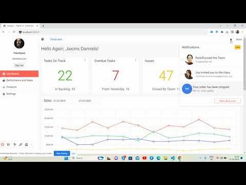 Angular + Telerik UI Free Admin Dashboard Template Demo - YouTube