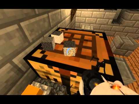Minecraft in Portal 2 (Part 2: The Mine) Walkthrough - YouTube