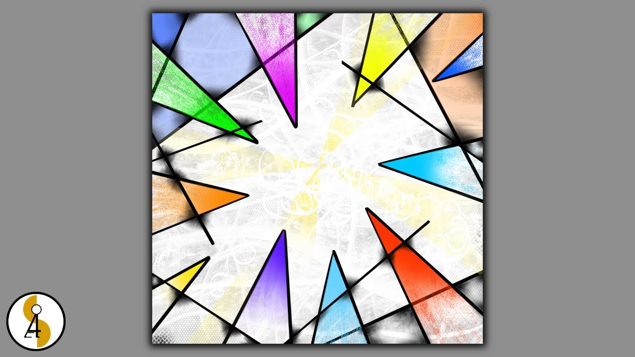 Easy Abstract For Beginners / Geometric Shapes And Transparency ...