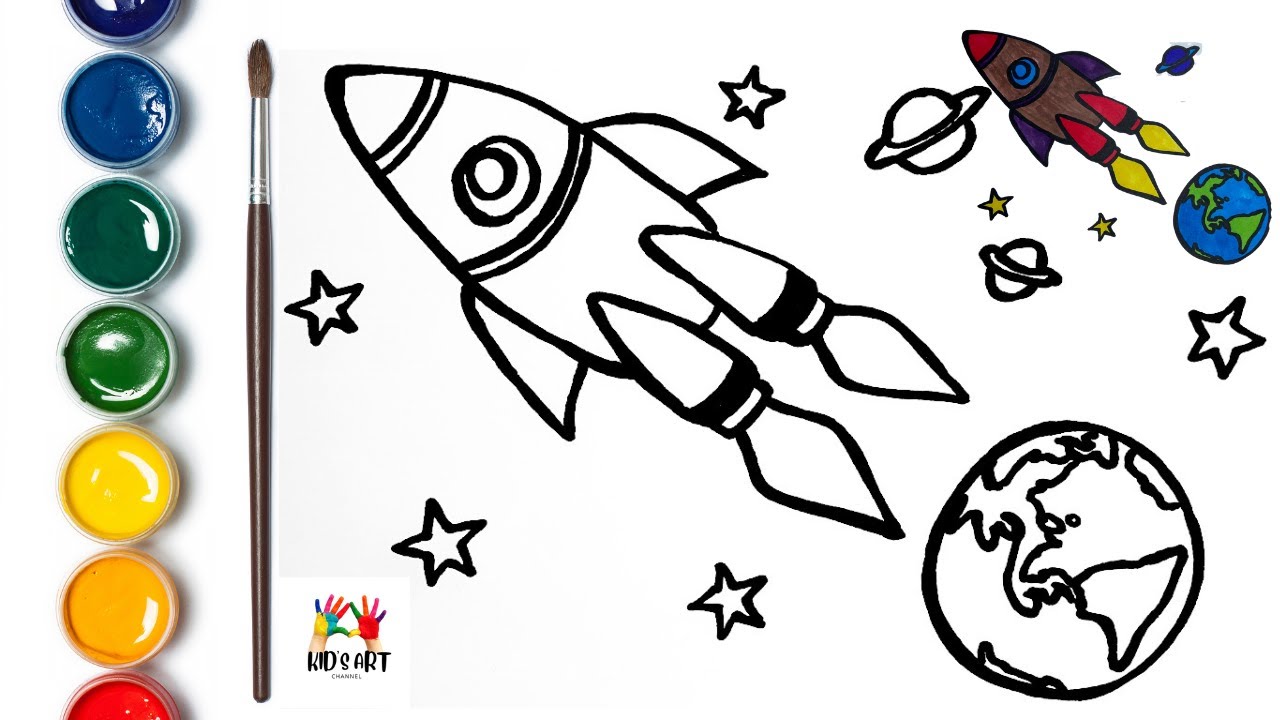 How to draw a rocket Ship. - YouTube