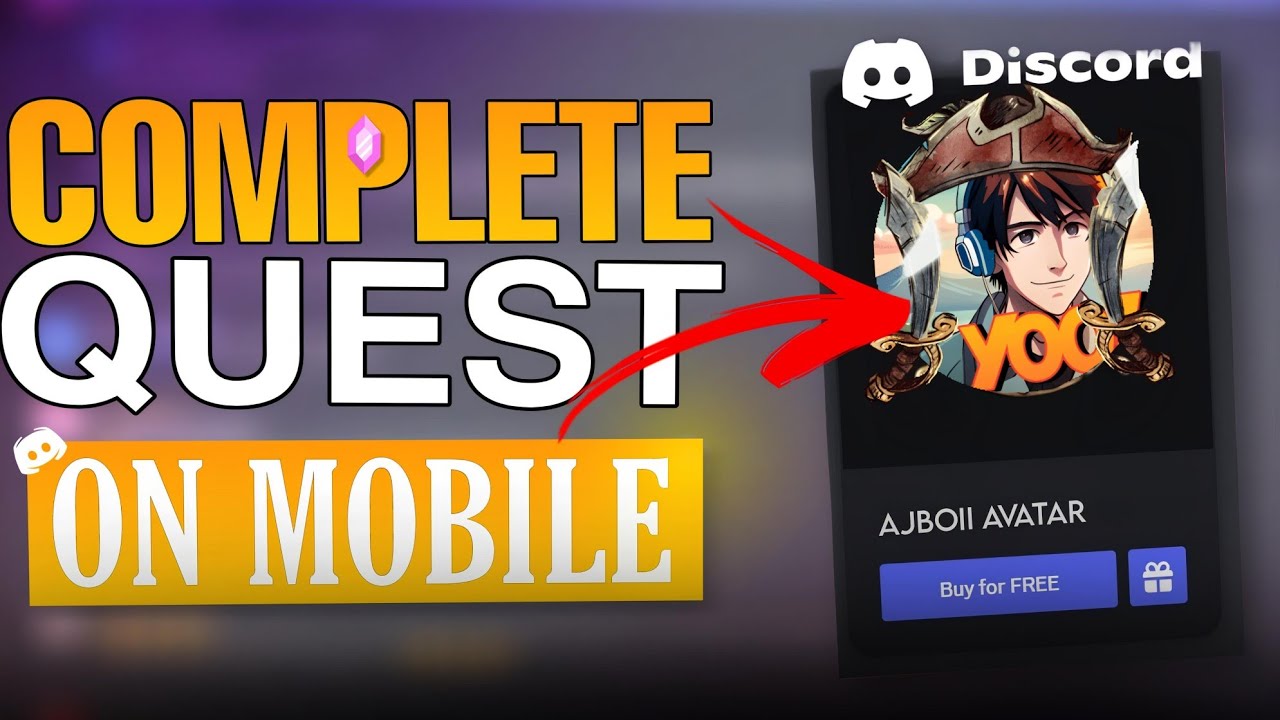 HOW TO COMPLETE DISCORD QUEST ON MOBILE | DISCORD FREE AVATAR ...