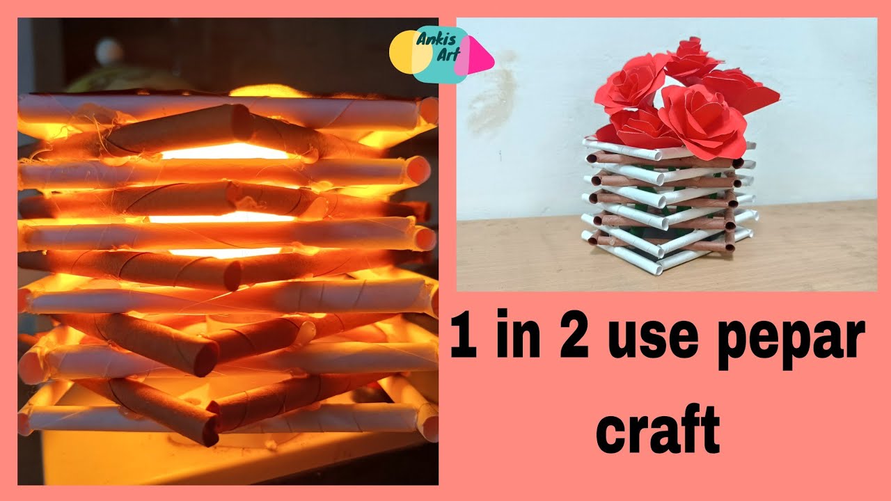 wonderfulpen box in pepar craft||flowerport||pen box||craft ideas ...