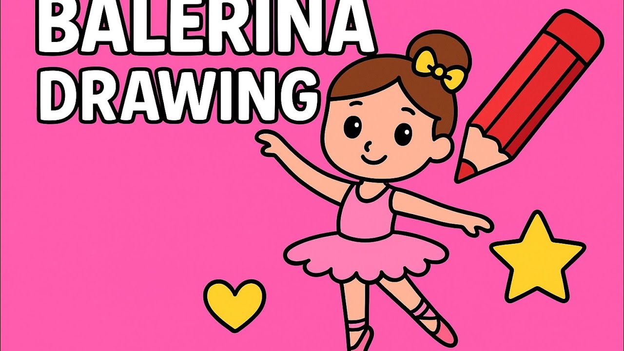 Ballerina Drawing Made Simple, Happy Ballerina Drawin TutOrial fOr Kids ...