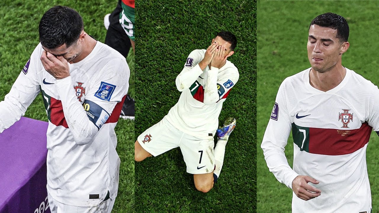 চোখের জলে রোনালদোর বিদায় | Portugal vs Morocco | Ronaldo Crying moment ...
