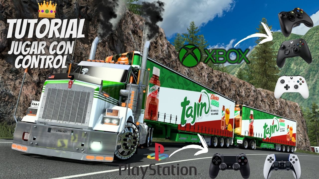 (ATS) AMERICAN TRUCK SIMULATOR TUTORIAL JUGAR CON CONTROL XBOX ...
