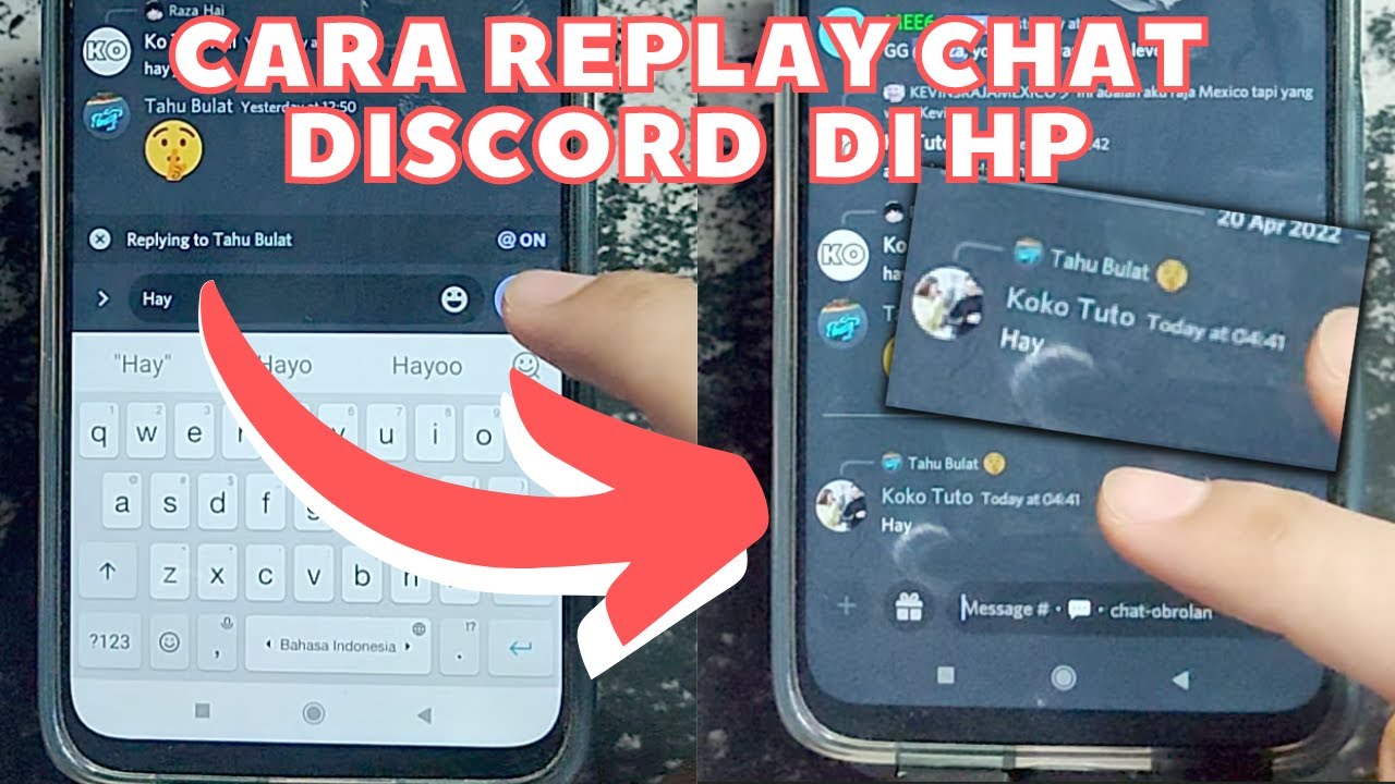 CARA REPLY CHAT DISCORD ATAU BALAS CHAT DISCORD DI HP - YouTube