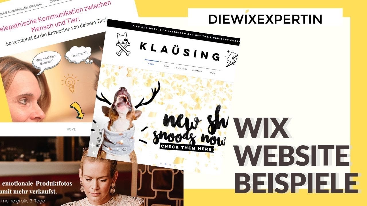 Wix Website Beispiele | echte live Webseite mit Wix selbst erstellt ...