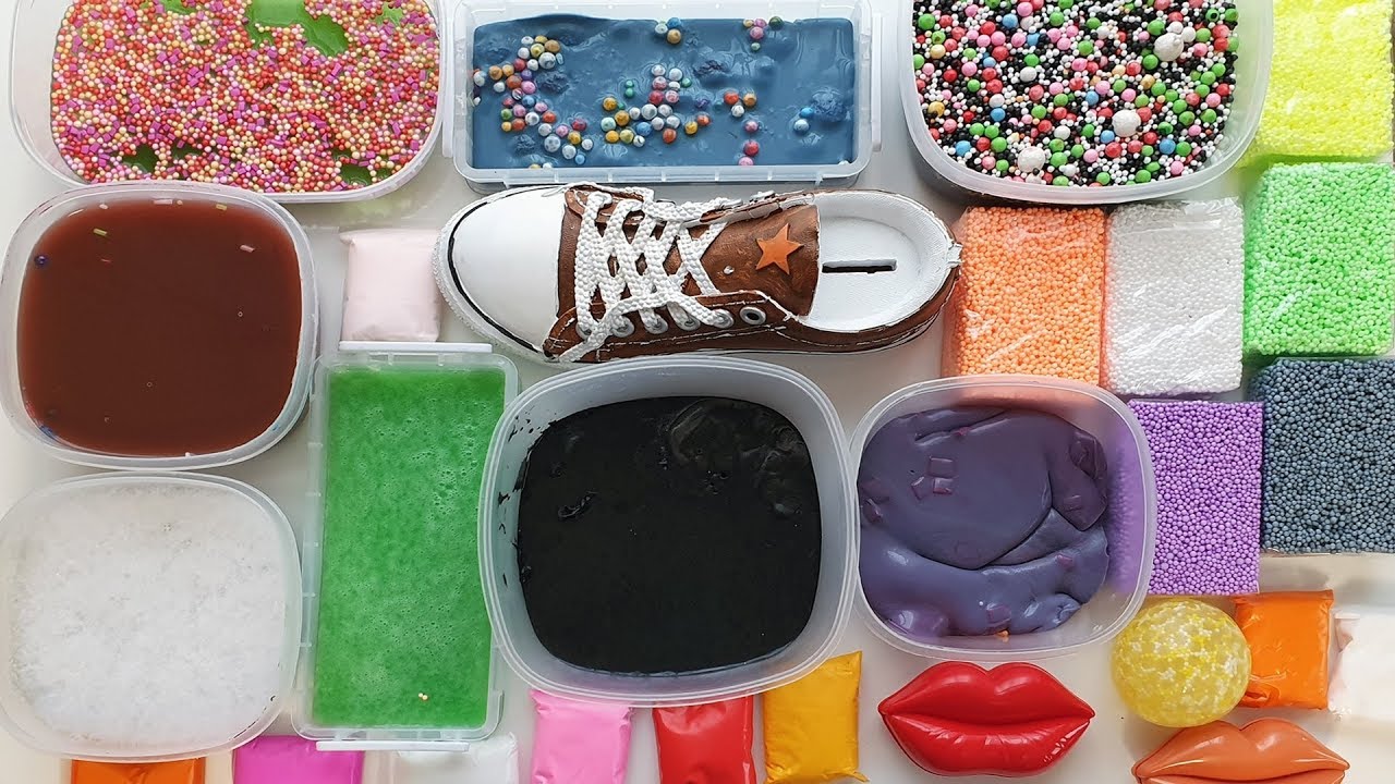 Slime Smoothie - Mixing Old Slime With Floam Bricks - YouTube