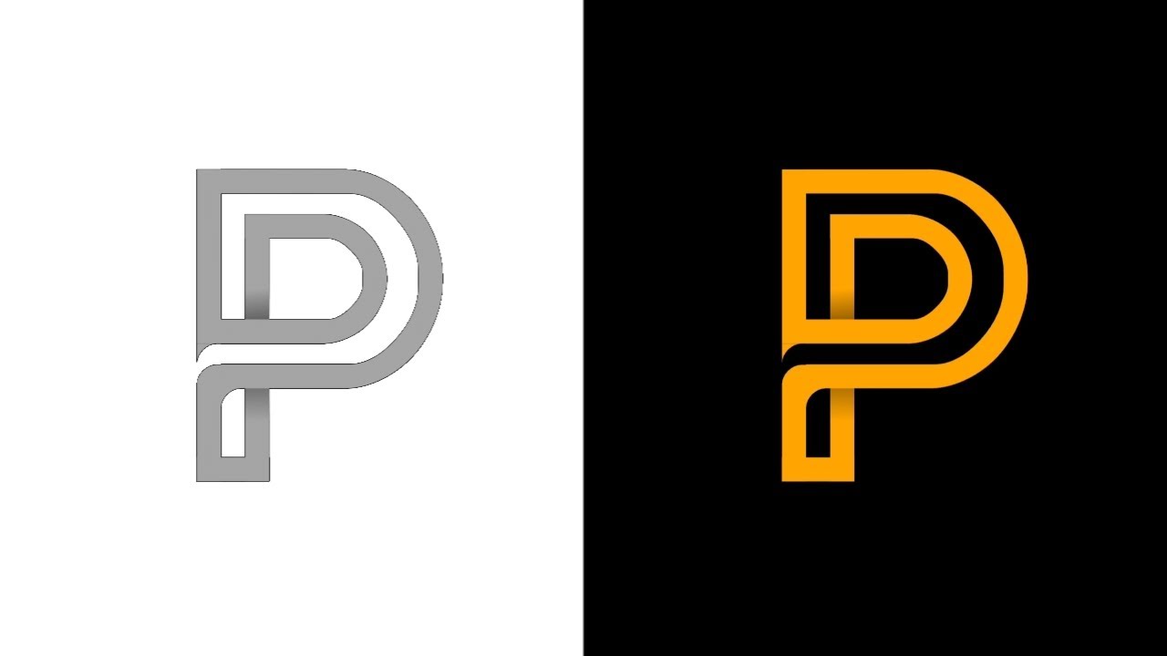 Try this! Letter P or Double P Logo using Mobile - YouTube