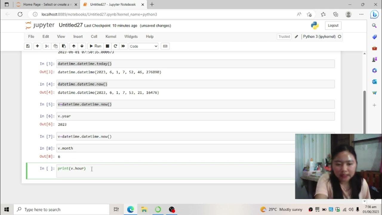 DATETIME AND CALENDAR MODULE VIDEO TUTORIAL USING JUPYTER NOTEBOK!!!! - YouTube
