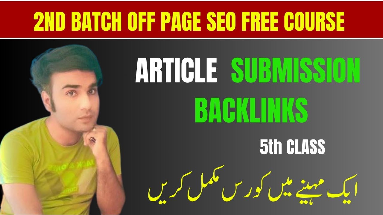 Zoom Free 5th Class | Article submission Backlinks Off page Seo Link building | Umar Malik - YouTube