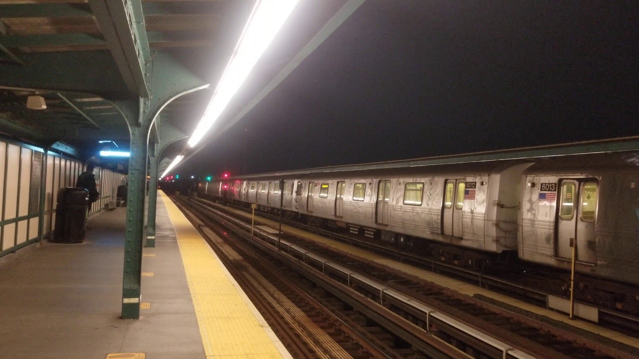 A Lefferts Blvd Bound R46 (A) Train At Rockaway Blvd - YouTube