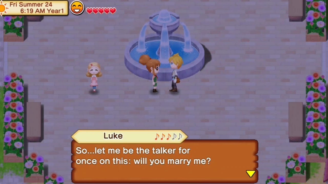 Harvest Moon: Seeds of Memories - Luke's Proposal - YouTube