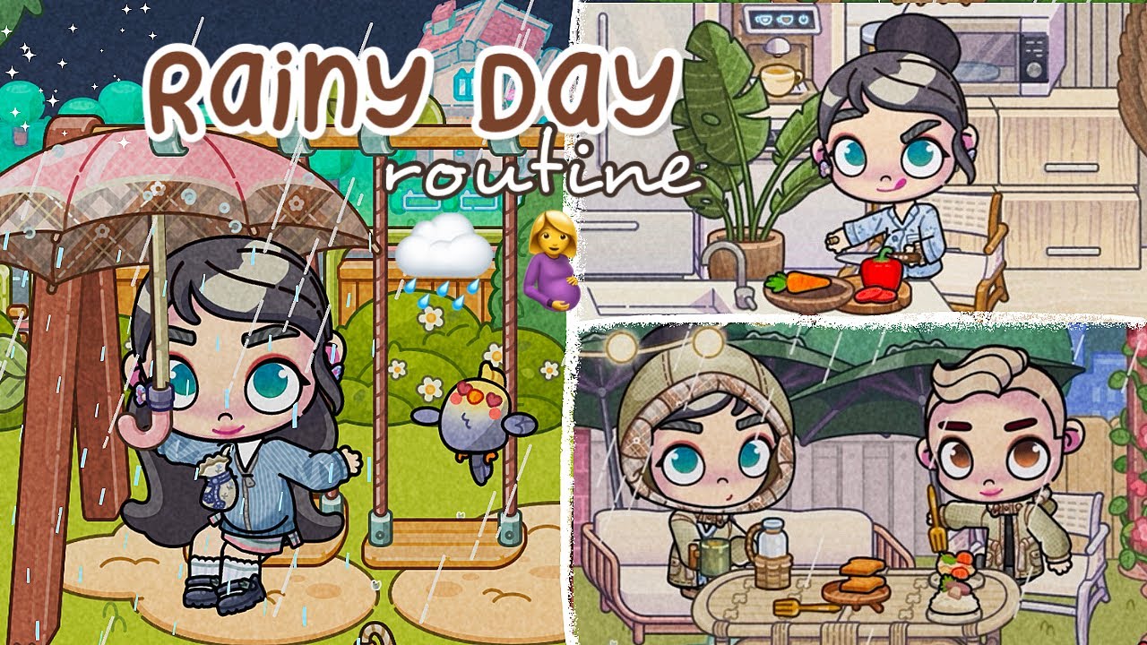 🌧️🤰My Rainy morning routine AVATAR WORLD #avatarworld #pazu #tocaboca ...