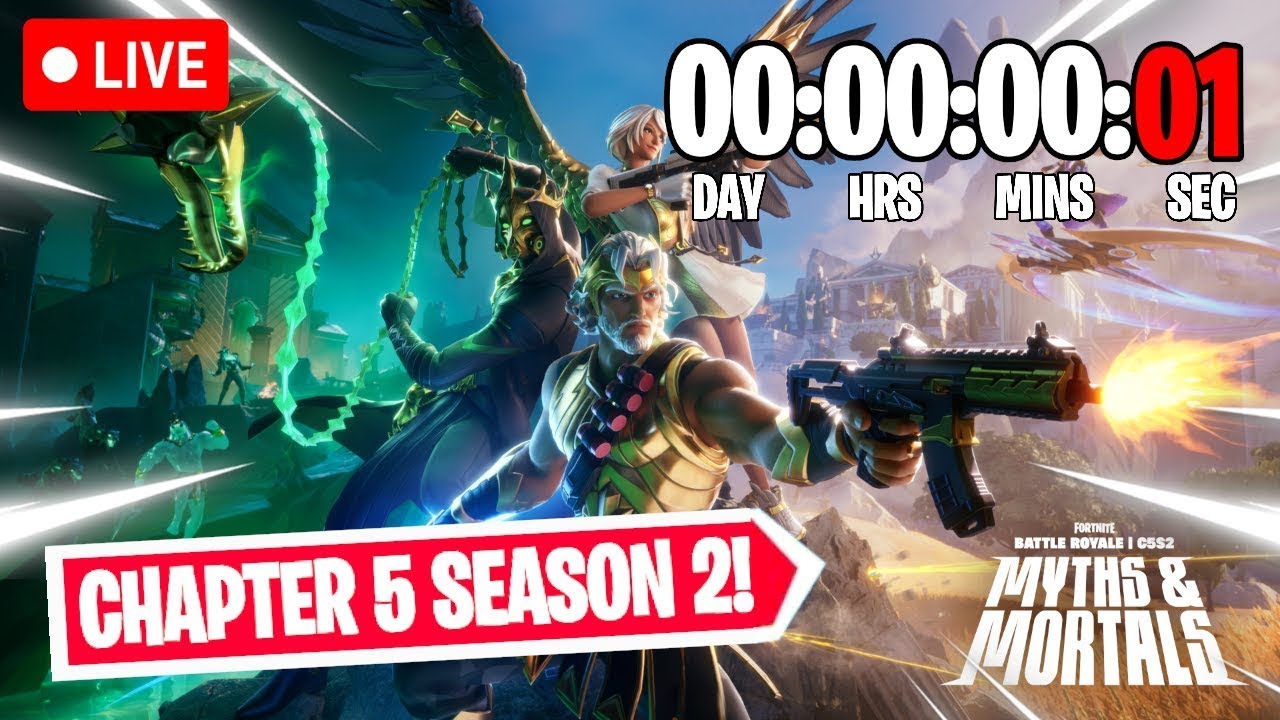 🔴 Live Fortnite Season 2 Countown New Map Battle Pass Trailers