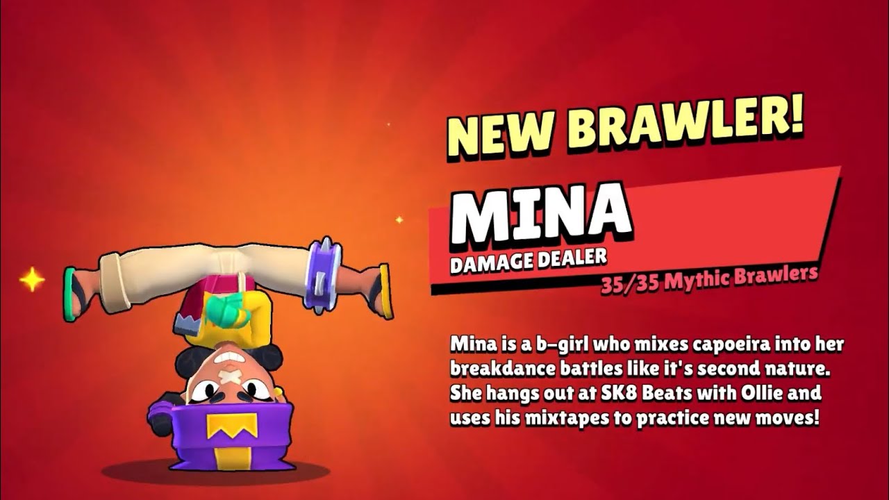 NEW BRAWLER: MINA UNLOCK ANIMATION! - YouTube