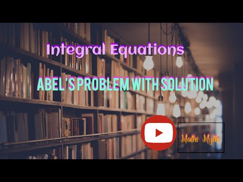 Integral Equations||Abel's Equation||Abel's Formula||Examples - YouTube