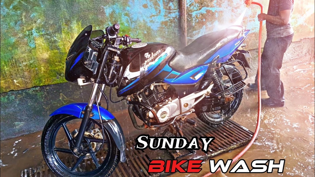 SUNDAY BIKE WASH 😍||THE_BK_||BIKER BOY⚡| PULSAR 150 | - YouTube