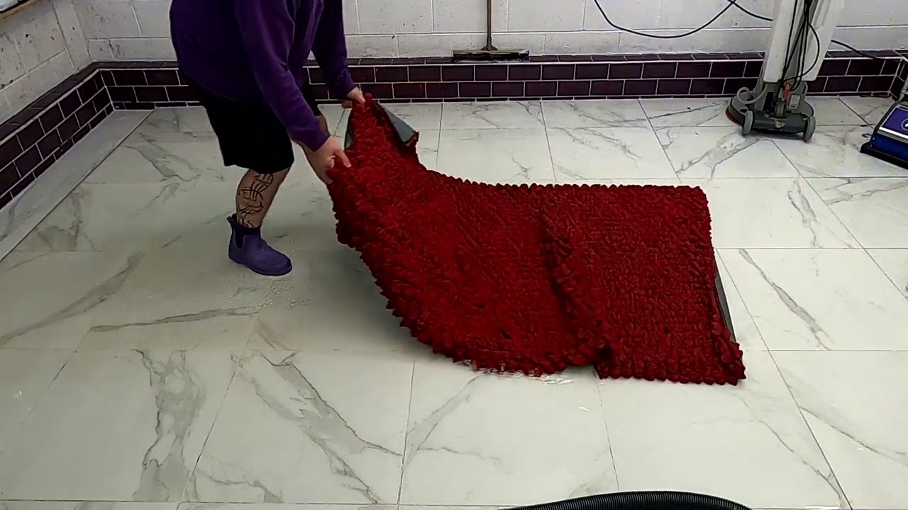Red Fashion Rug Cleaning Washing - YouTube