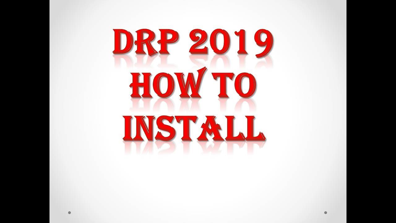 How to Install DRP-2019 - YouTube