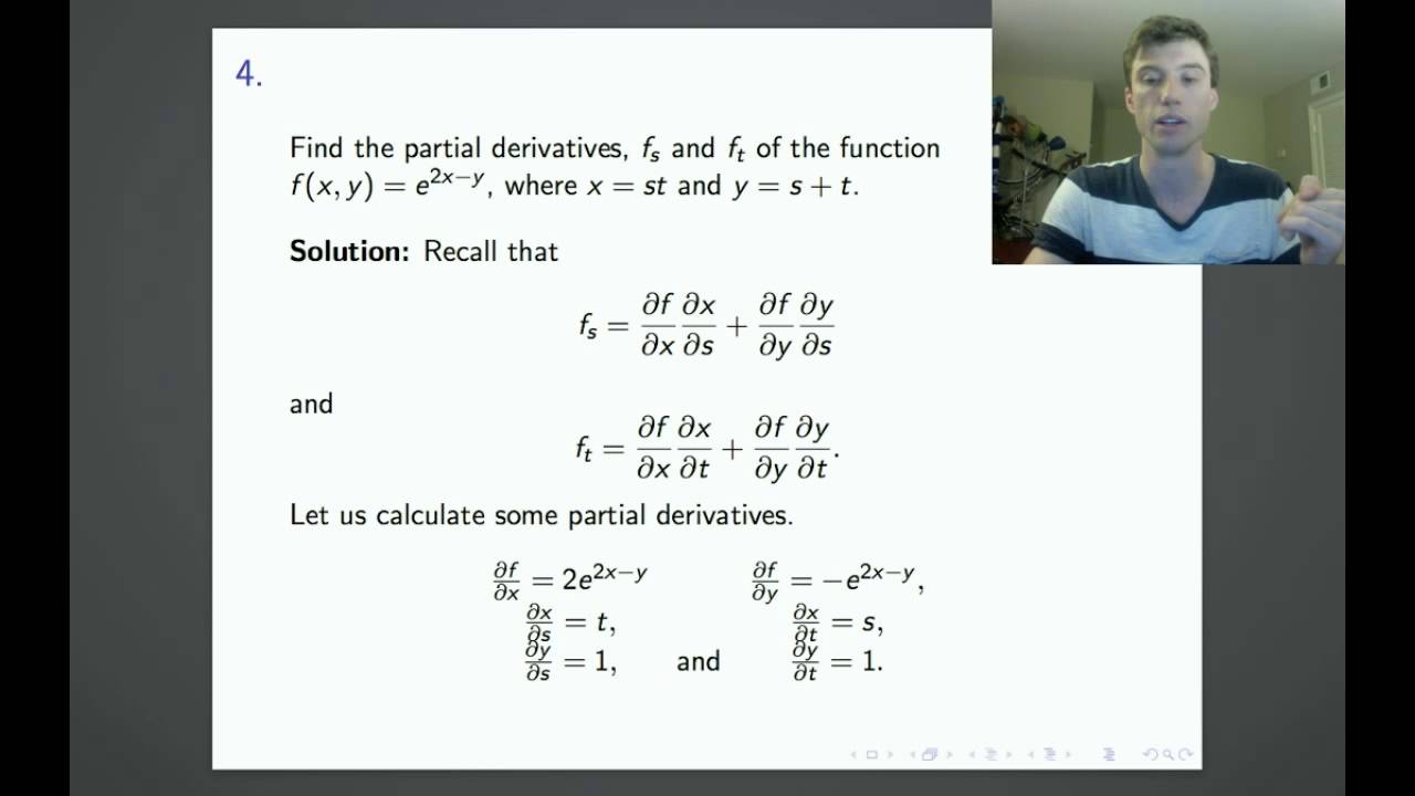 13 5 Partial Derivatives and the Chain Rule - YouTube