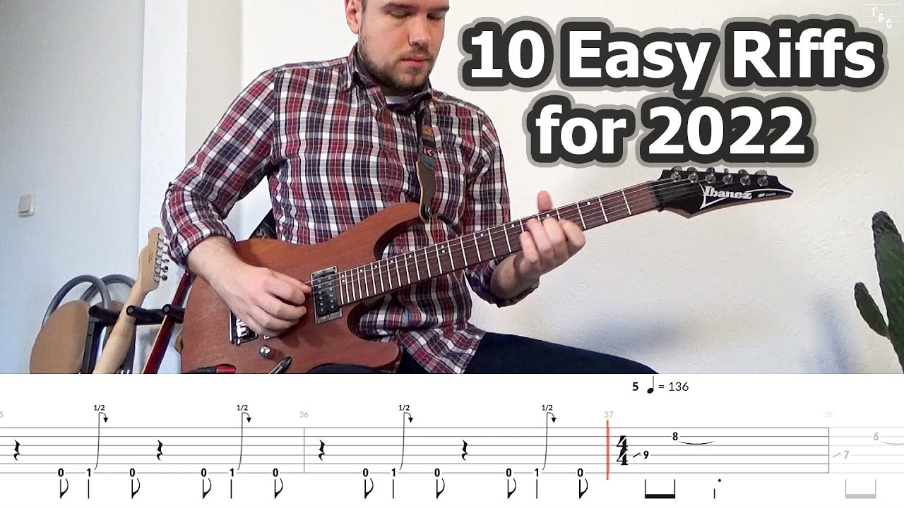 10 Easy & Cool Guitar Riffs to Learn for 2022 (with Tabs) - YouTube