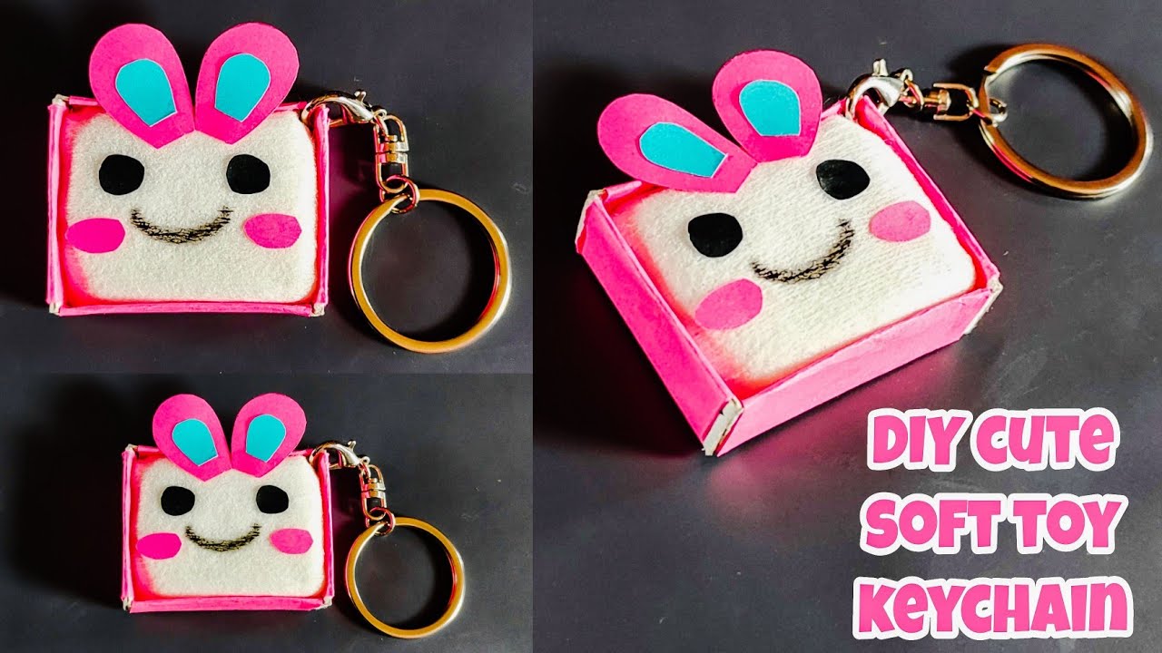 How to make cute soft toy keychain from matchbox | handmade gift ideas ...