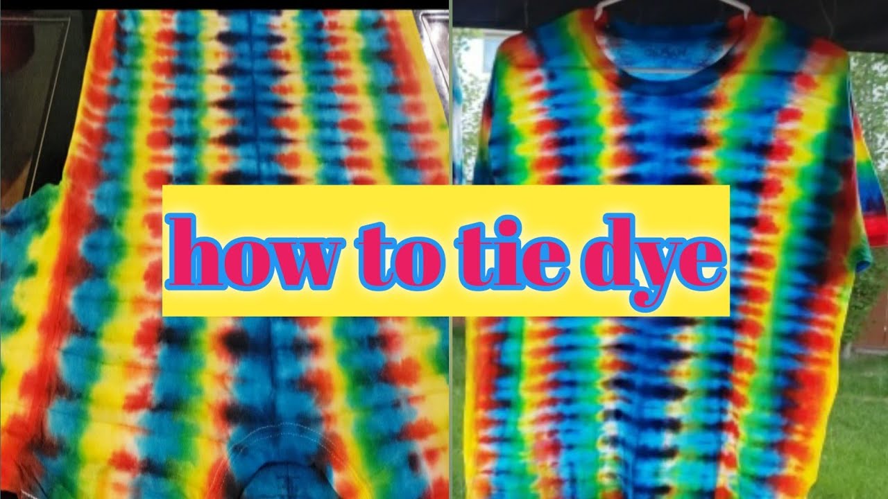 HOW TO TIE DYE | horizontal pleat folding | vertical dye placement ...