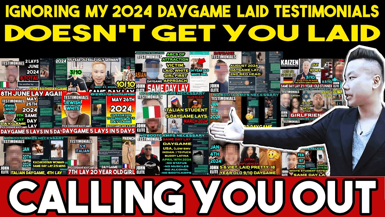 DISMISSING My 2024 LAID Testimonials Won't Get U Laid Daygame - YouTube