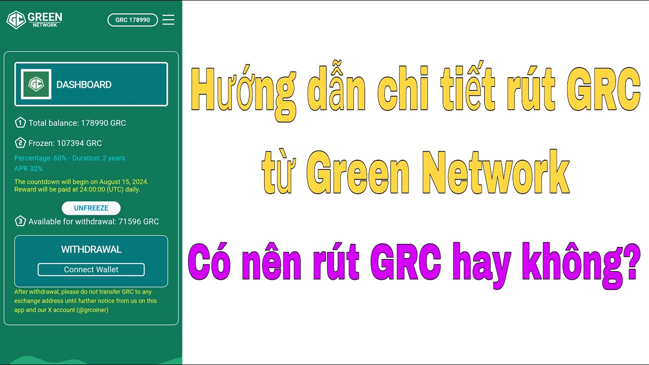 HƯỚNG DẪN CHI TIẾT RÚT GRC TỪ GREEN NETWORK, CÓ NÊN RÚT GRC HAY KHÔNG? - YouTube