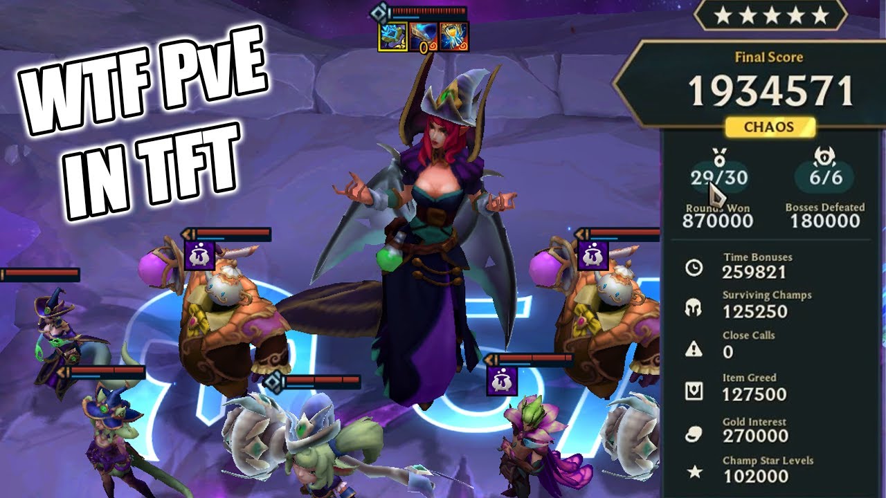 New CHAOS MODE CLEAR IN TFT PvE Game Mode! (First Attempt No PBE ...