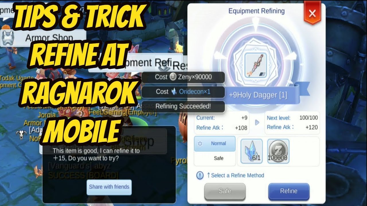 Tips & Trick Refine at Ragnarok Mobile Without Safe Mode - YouTube